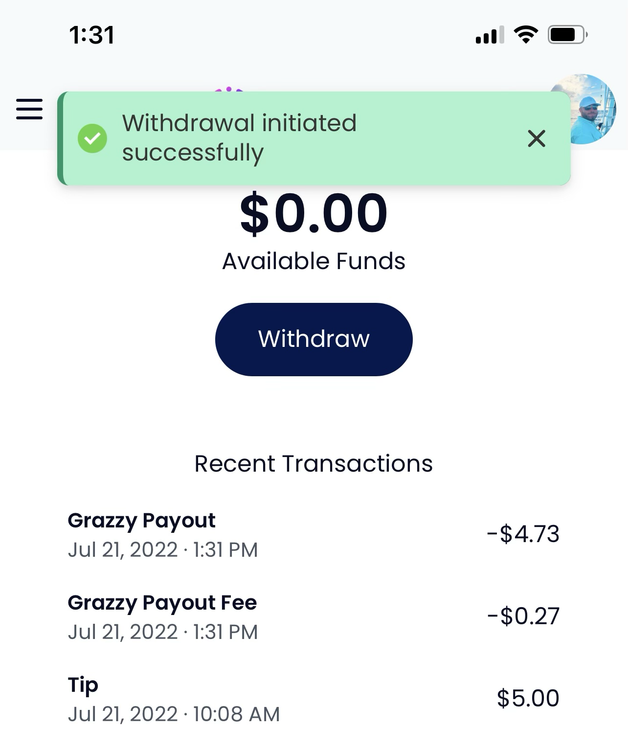 How do I withdraw available funds? – Grazzy